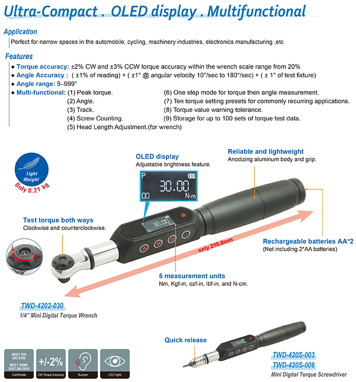 New Product-Mini Digital Torque Wrench / Screwdriver