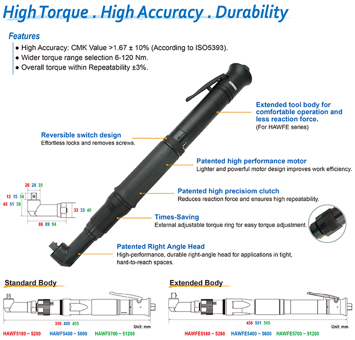New Product-High Torque Oil-Free Shut Off Air Angle Wrench / Torque and ...
