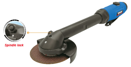 2-IN-1 4" Extended Reversible Air Angle Cutter/Grinder