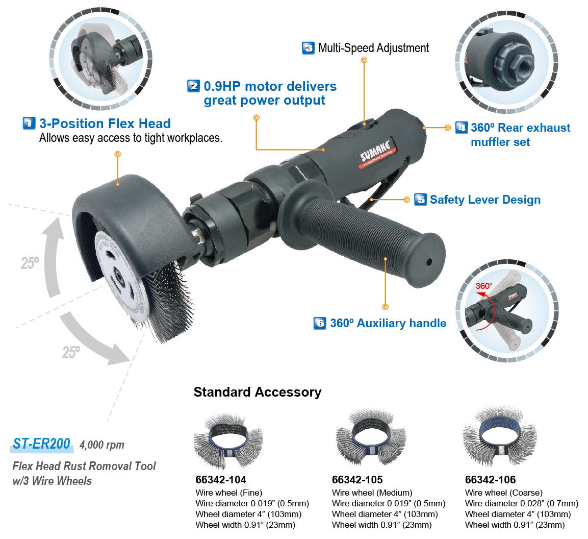 Flex Head Rust Remove Tool