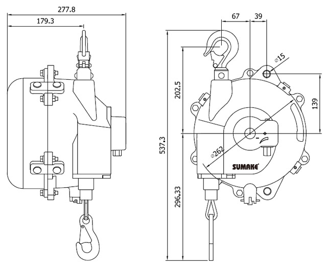 High Capacity Cable Rope Spring Balancer- 90-105 kgs