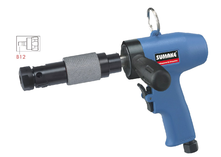 Air Tapping Hand Tool, M3-M8, Handle Exhaust,350 r.p.m.